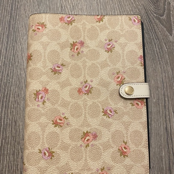 Coach | Office | New Coach Notebook In Signature Canvas With Floral ...